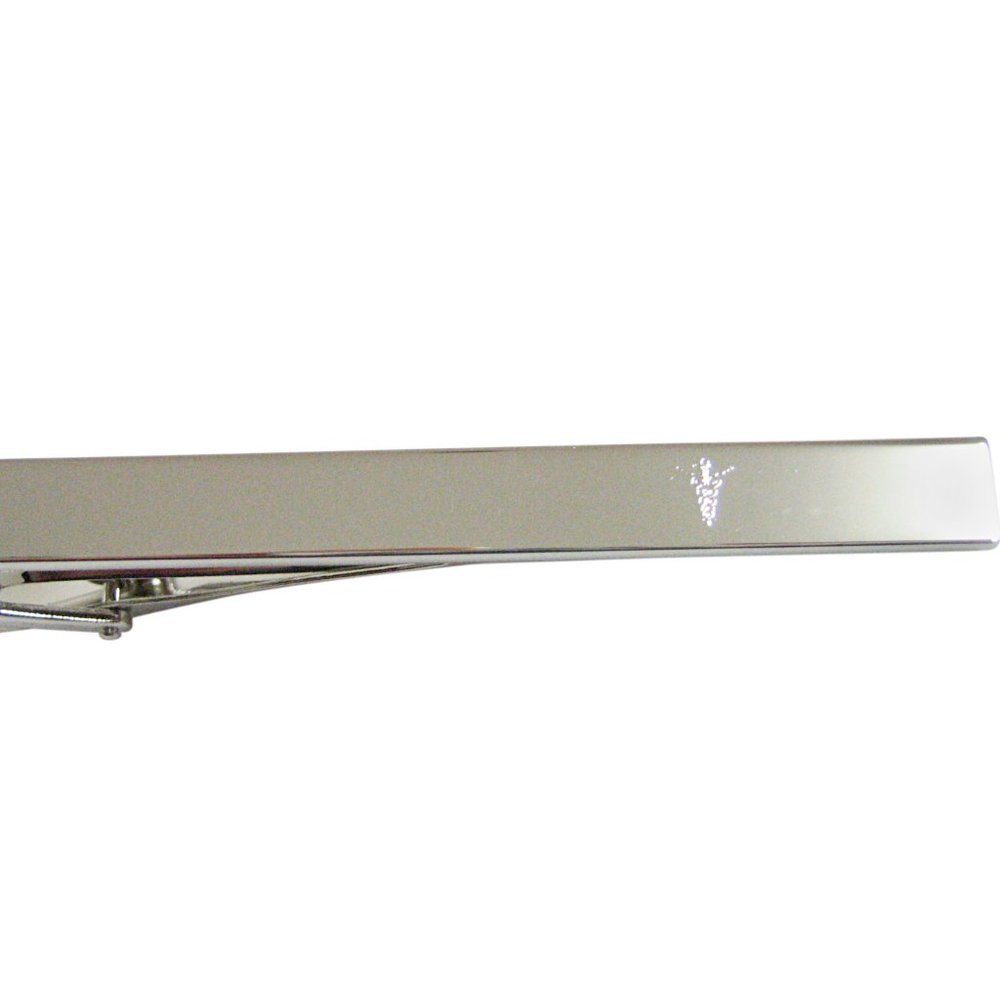 Small Caduceus Medical Symbol Square Tie Clip - Gem